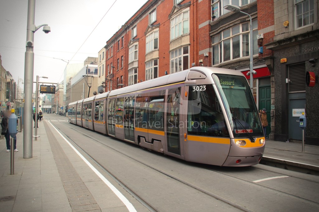 Luas Red Line from Abbey Street to Connolly Railway Station by Tram ...
