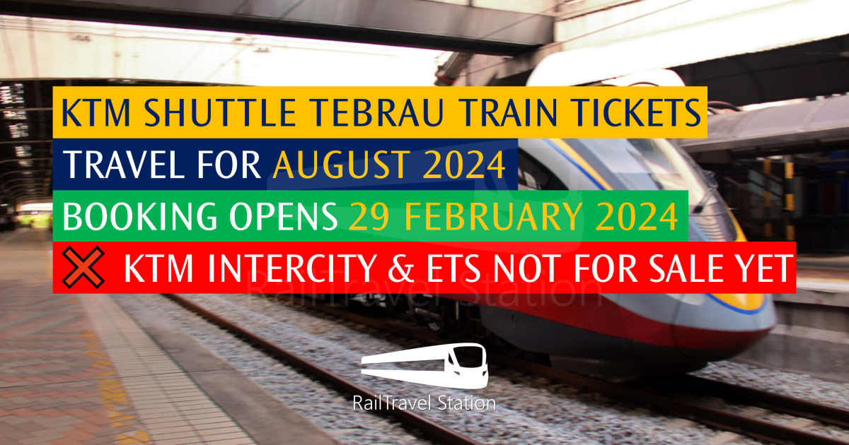 KTM Shuttle Tebrau Train Tickets Open on 29 February 2024 for Travel in ...