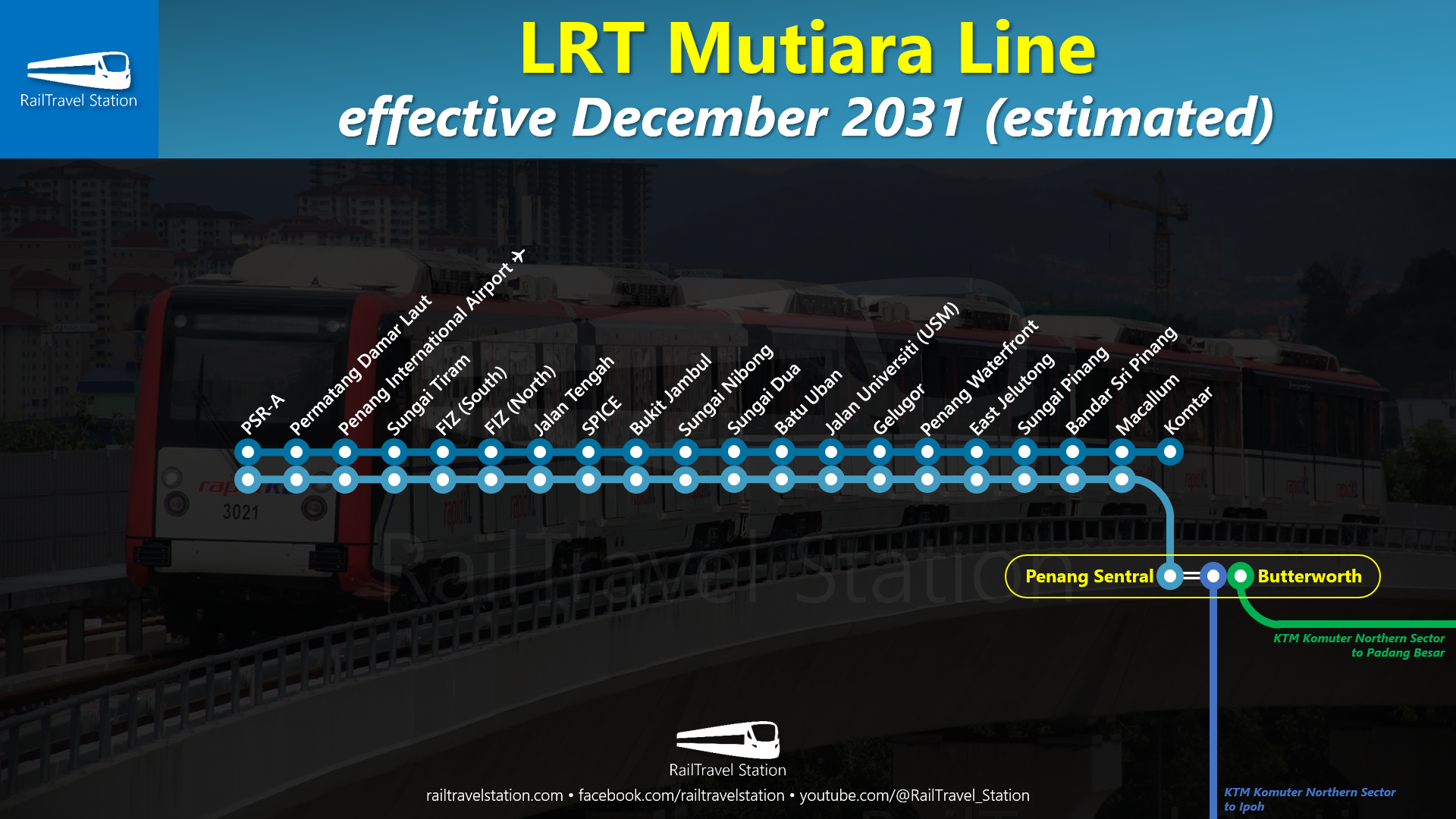 LRT Mutiara Line | Penang Light Rail Transit (LRT) System • RailTravel ...