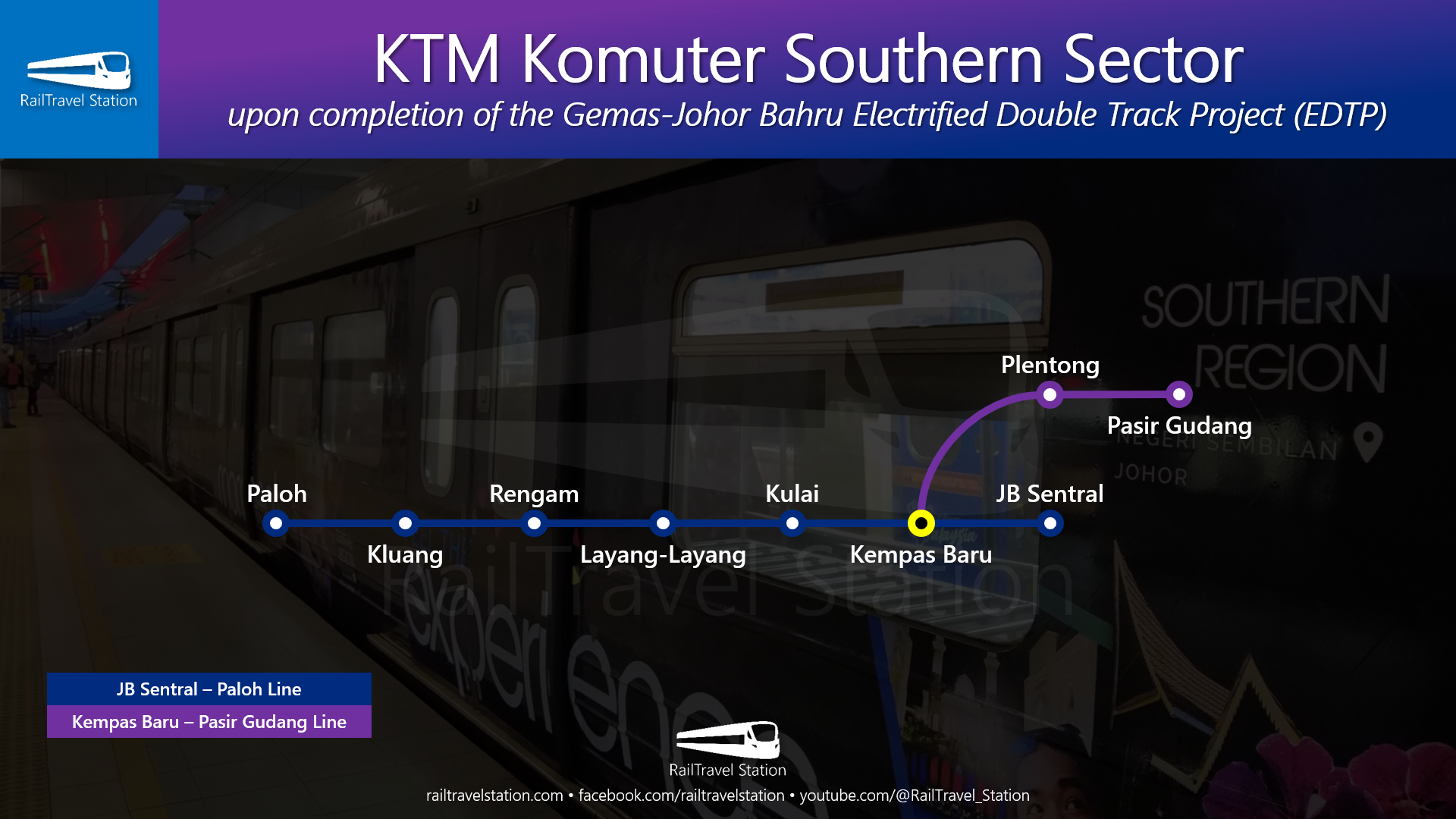 KTM Komuter Southern Sector (KTM Komuter Selatan) JB Sentral–Paloh ...